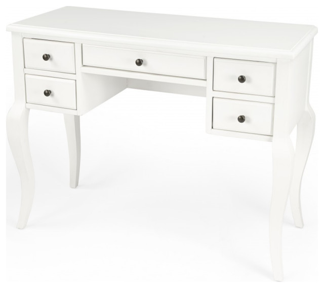 Cottage White Writing Desk - Traditional - Desks And Hutches - by ...