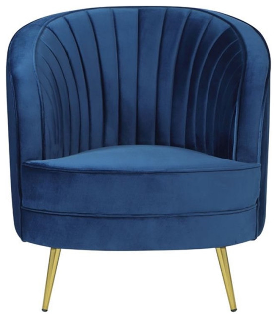 Coaster Sophia Modern Velvet Upholstered Vertical Channel Tufted Chair ...