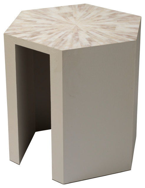 Radiant Side Table, Cream - Transitional - Side Tables And End Tables ...