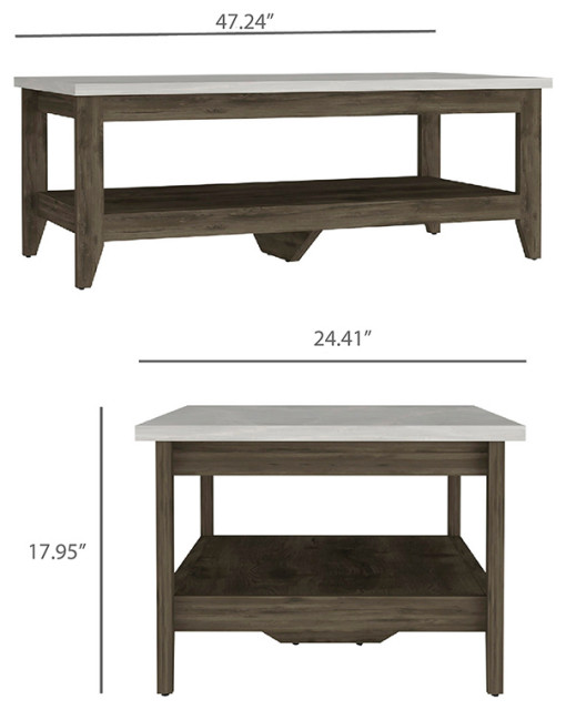 Paulson Rustic Coffee Table Onyx Top by RST Brands - Transitional ...