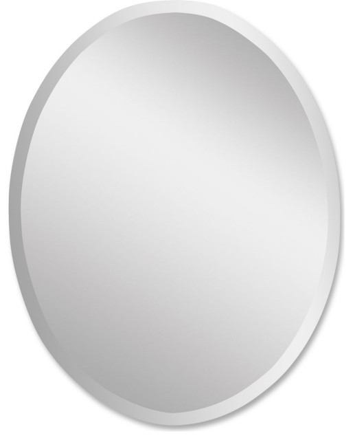 Frameless Vanity Oval Mirror - Contemporary - Bathroom Mirrors - by ...