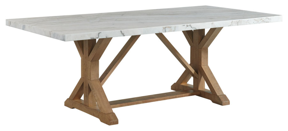 Picket House Liam Standard Height Rectangular Dining Table, White ...