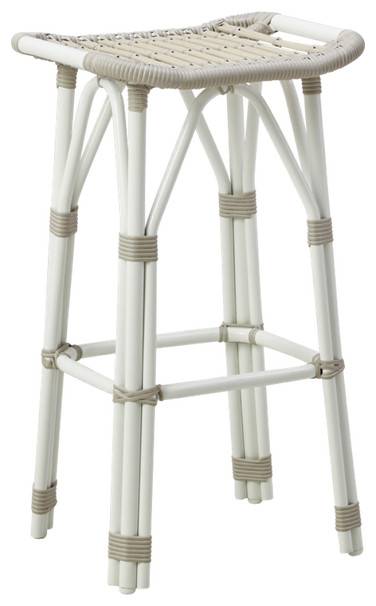 Salsa Outdoor Bar Stool - Dove White - Tropical - Outdoor Bar Stools ...