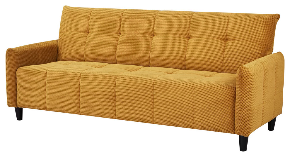 Benzara BM285049 79" Convertible Sofa Bed Futon, Tufted Cushions ...