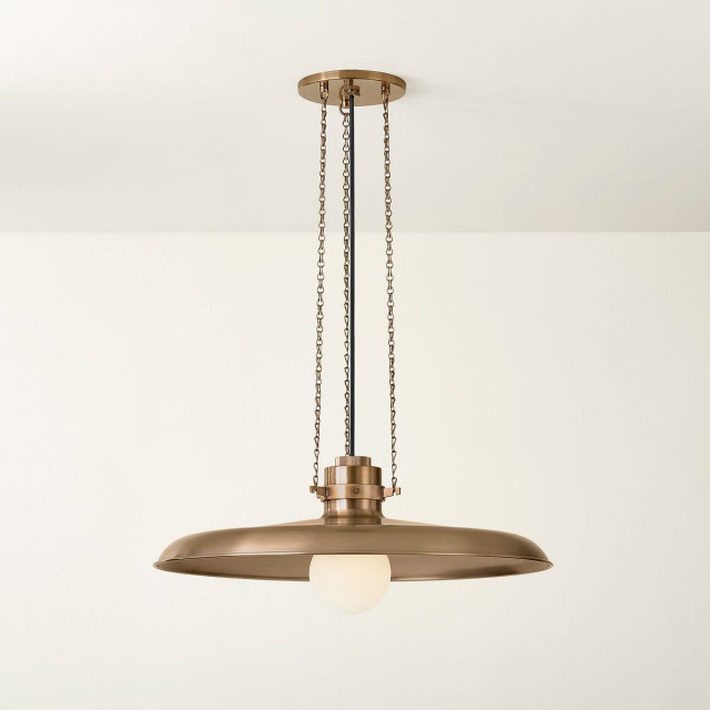 Rainhill Pendant, Patina Brass - Transitional - Pendant Lighting - by ...