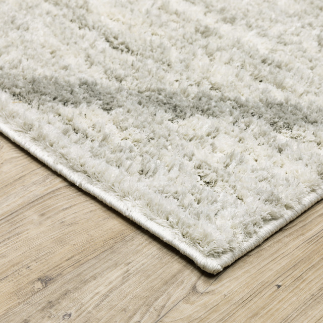Verona 143W6 Ivory/Gray Rug, Runner 2'3"x7'6" - Scandinavian - Hall And ...