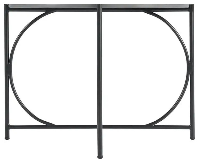 Outdoor Bistro Table, Geometric Aluminum Base & Round Faux Stone Top ...