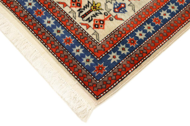 Oriental Rug Indo Tabriz 3'3"x2'1" Hand Knotted Carpet, 3'3"x2'1 ...