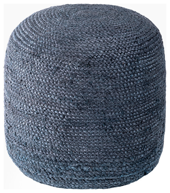 nuLOOM Braided Evita Jute Natural, Fiber Cable Pouf - Beach Style - Floor Pillows And Poufs - by ...