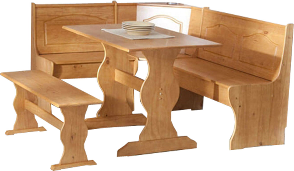 3-Piece Corner Dining Set - Transitional - Dining Sets - by Imtinanz ...