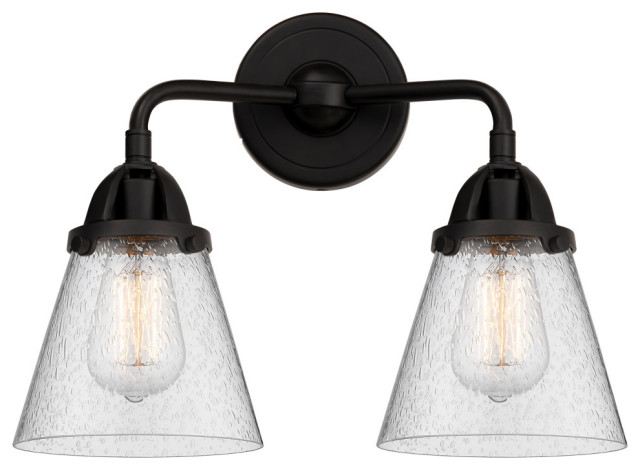 Small Cone Bath Vanity Light - Industrial - Bathroom Vanity Lighting ...