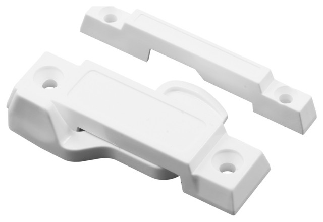 White Composite Window Sash Lock with Keeper - Window Hardware And ...