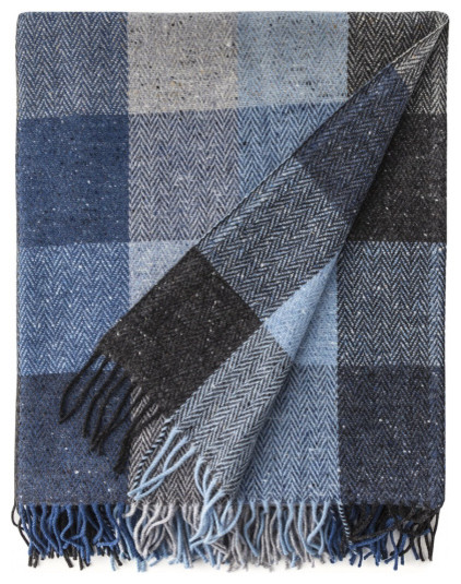 Denim Donegal Throw - Contemporary - Throws - by Room With a Soul | Houzz