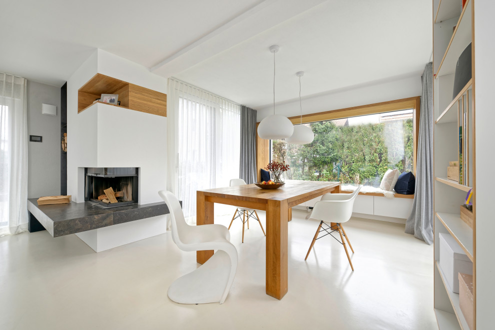 Wohn-Esszimmer mit Sitzfenster - Contemporary - Dining Room - Munich ...