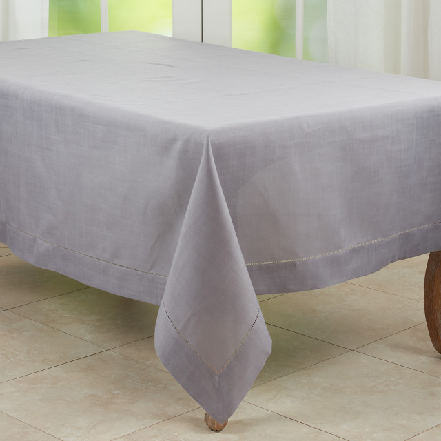 Tablecloth With Hemstitched Border Design, 70"x160" - Transitional ...