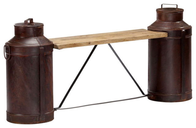 vidaXL Bench Entryway Bench Hall Bench Solid Mango Wood Milk Bottle ...