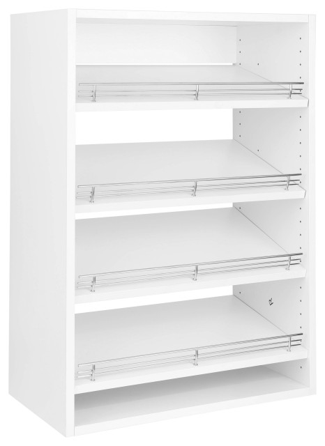 Vista Collection Slanted Shoe Shelf Short Tower Closet Organizer Unit ...
