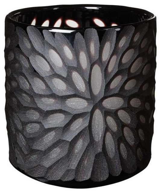 Dimond Jet Bouquet Cut Votive, Black - Contemporary - Candleholders ...