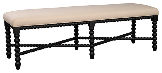 Monetti Bobbin Bench - Traditional - Upholstered Benches - by ...