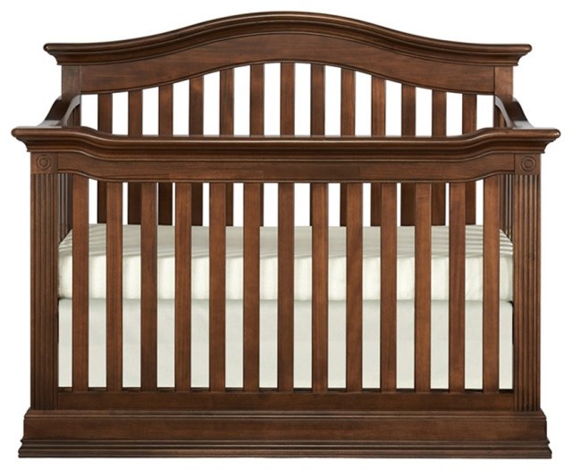 Baby Cache Montana Traditional Wood 4-in-1 Convertible Crib in Brown ...
