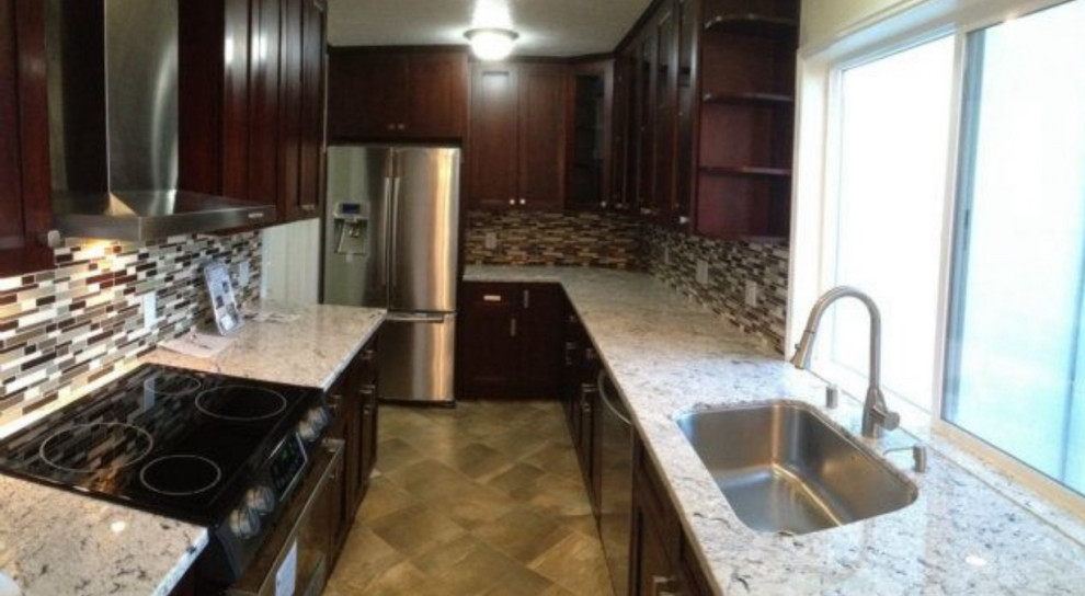 thoughts on 2 different backsplash designs in small galley kitchen?