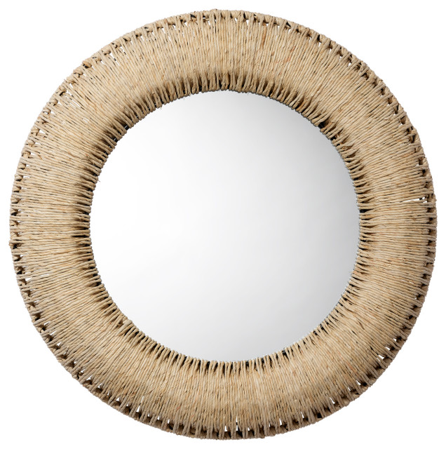 Hollis Round Rope Mirror - Beach Style - Wall Mirrors - by Jamie Young ...