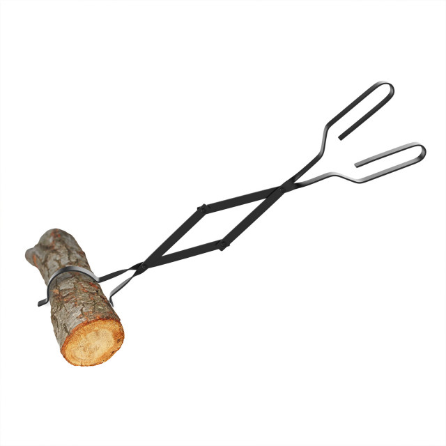 Pure Garden Fireplace and Fire Pit Log Grabber Tongs - Modern ...