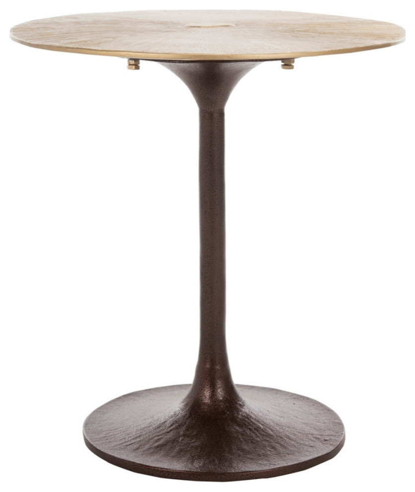 Caleb Brass Side Table - Midcentury - Side Tables And End Tables - by Rustic Home Decor | Houzz