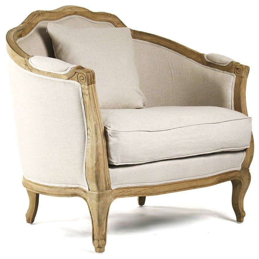 Maison Love Chair, Natural Oak - French Country - Armchairs And Accent ...