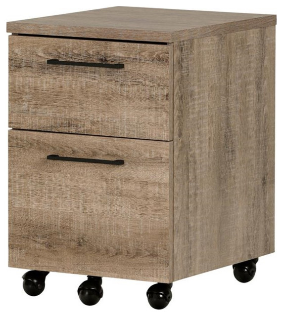 Interface 2-Drawer Mobile File Cabinet-Weathered Oak-South Shore ...