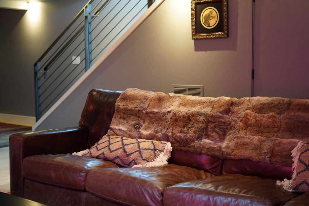 A High-Tech Basement Redesign Infused with Art and Innovation - Rustic ...