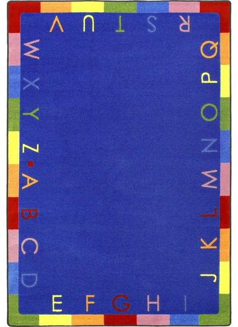 Kid Essentials, Early Childhood Rainbow Alphabet Rug, 5'4" x 7'8 ...