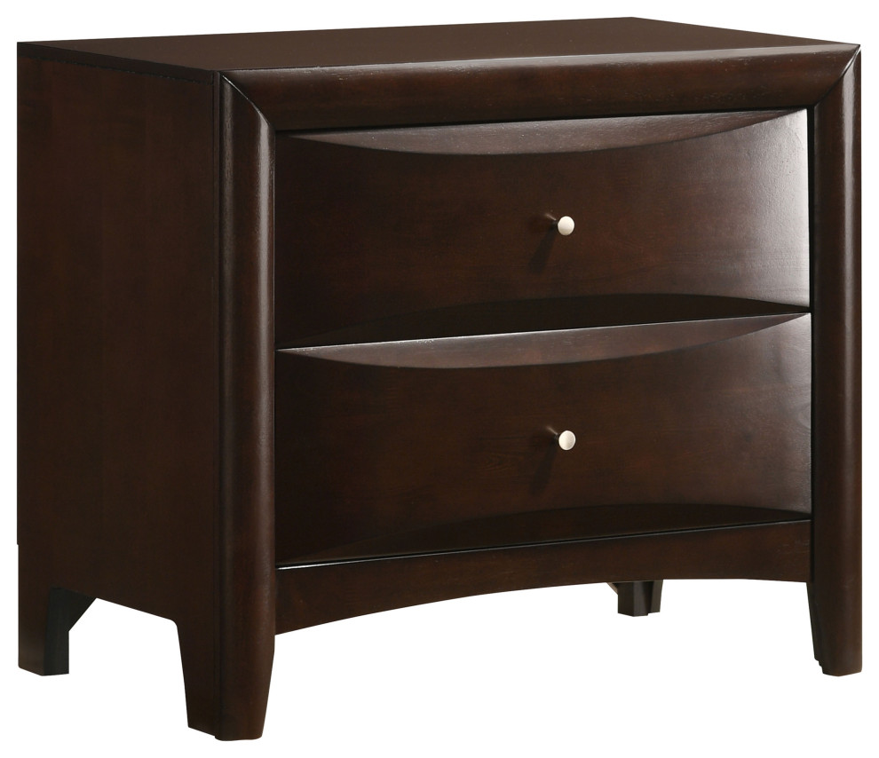 Phoenix 2-drawer Nightstand Deep Cappuccino - Transitional ...