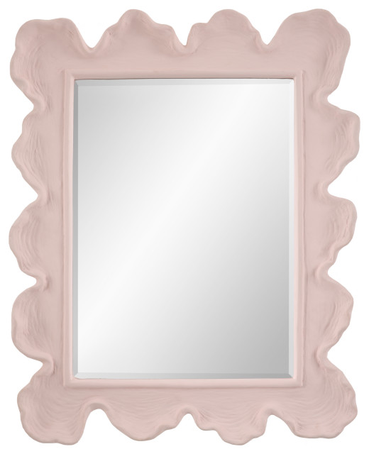 Sea Coral Pink Mirror - Beach Style - Wall Mirrors - by Ownax | Houzz