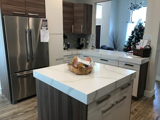 Calacatta Quartz - Pompeii Quartz - Kitchen - Miami - by Coastal Marble ...