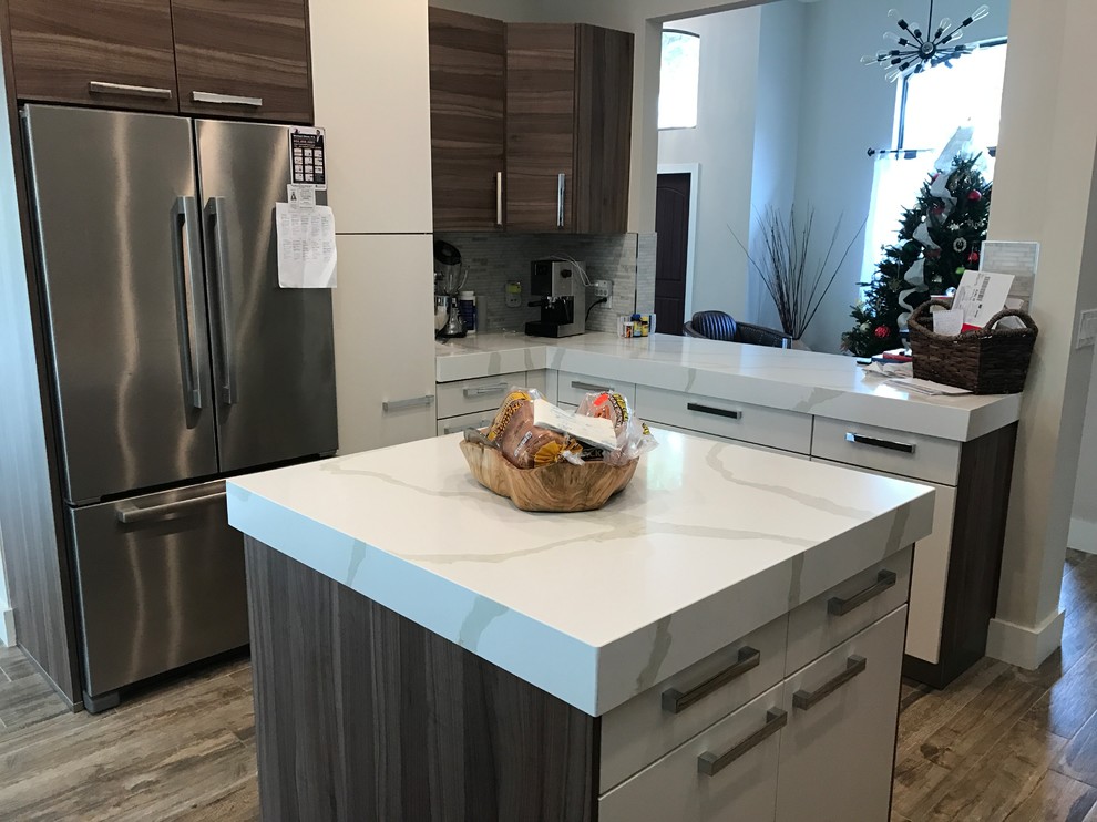 Calacatta Quartz - Pompeii Quartz - Kitchen - Miami - by Coastal Marble ...