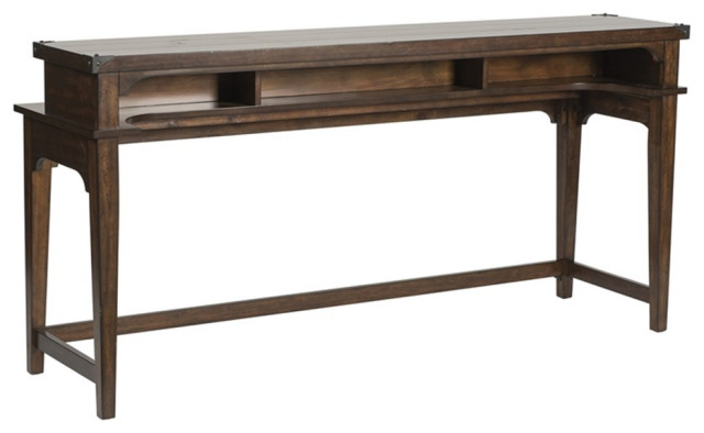Aspen Skies Medium Brown Console Bar Table - Transitional - Console ...