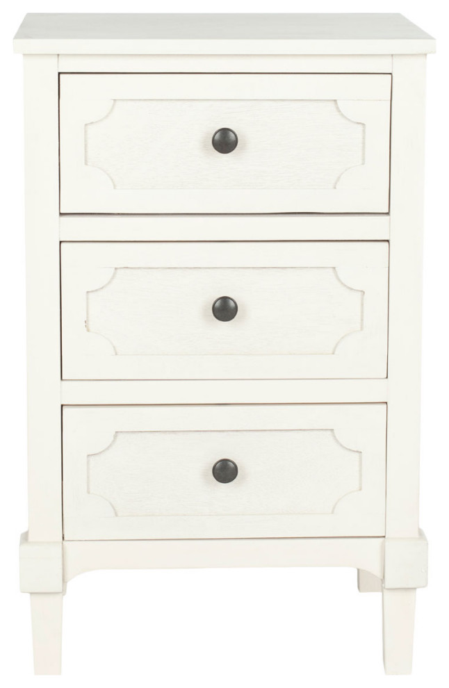Briscoe Side Chest White - Transitional - Side Tables And End Tables ...