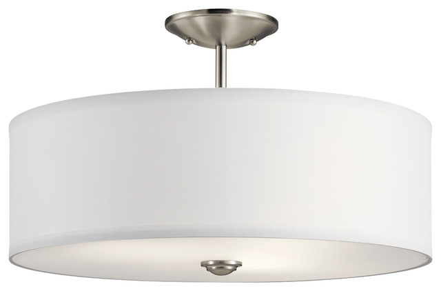Shailene Semi Flush 3-Light in Brushed Nickel, 18.000 - Transitional ...