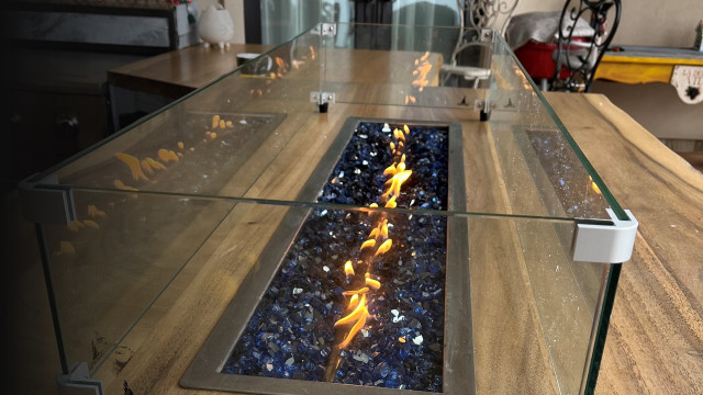 74" 3-Piece Trough Burner and Complete Deluxe In-Table Propane Fire Pit ...