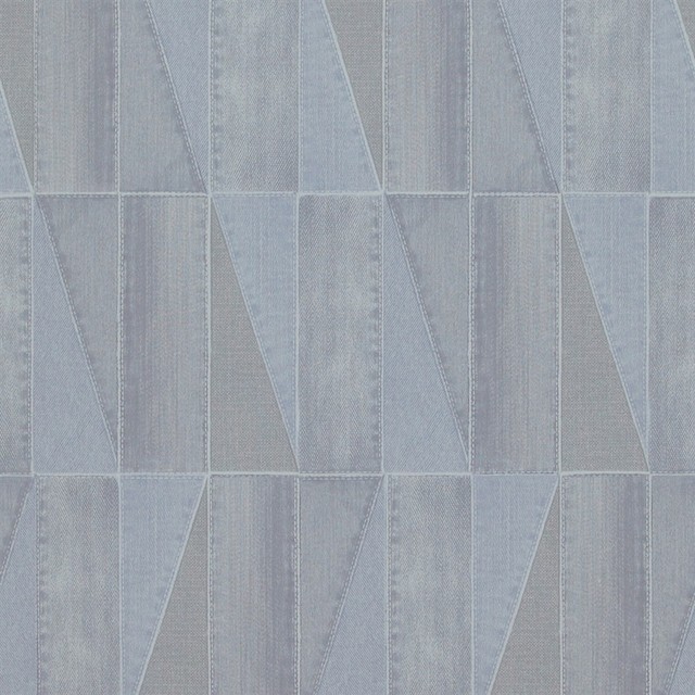 Urban Denim Patch Wallpaper, Double Roll - Contemporary - Wallpaper ...