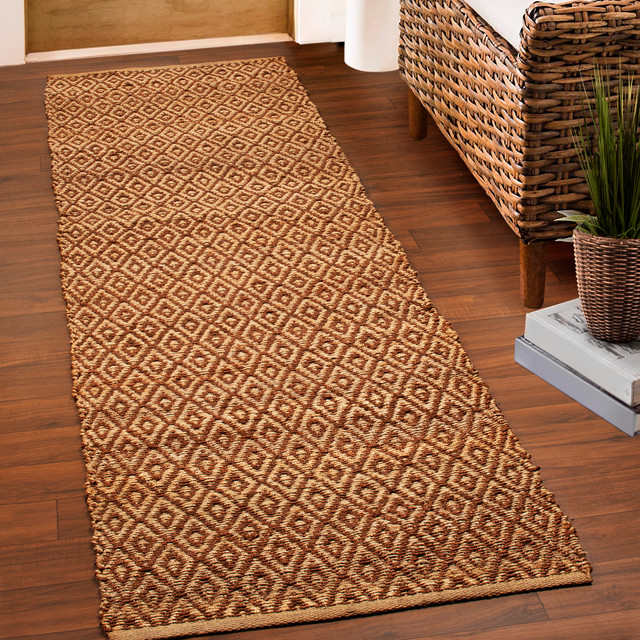 Ambari Jute Hand-Woven Reversible Contemporary Indoor Area Rug, 2.5 ft ...
