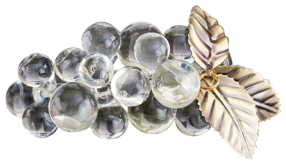 Luxe Designer Large Clear Crystal Grape Cluster 4.5" Beaded Bunch ...