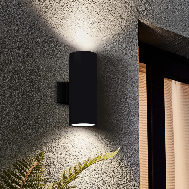 8 Pack 14" 5CCT LED Up Down Wall Lamp, Modern Dimmable Cylinder Porch ...