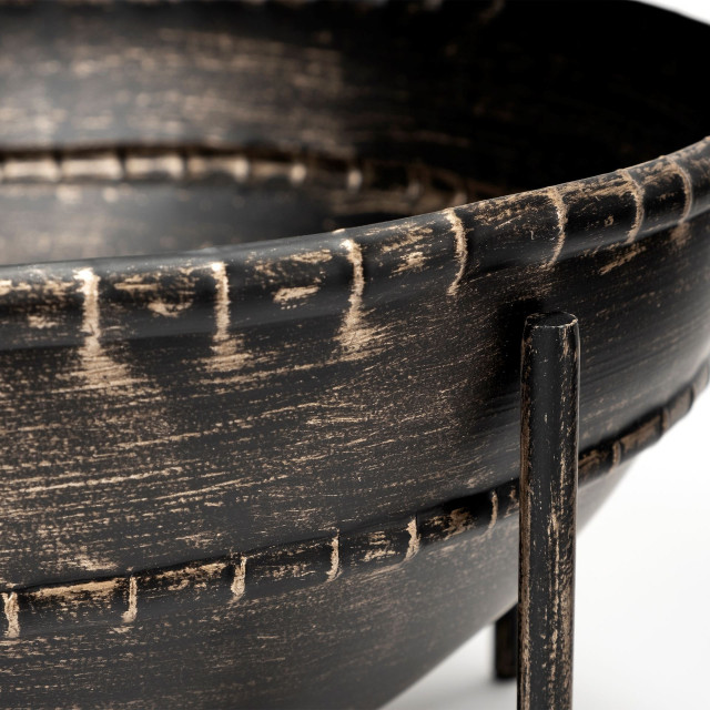 Set of Two Metal Bowls With Stands - Industrial - Decorative Bowls - by ...