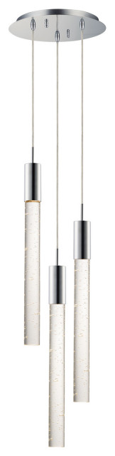 Polished Chrome LED Pendant from the Big Fizz Collection, 13.000 ...