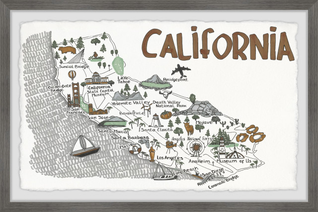 "Ultimate California Roadtrip III" Framed Painting Print, 30x20 ...