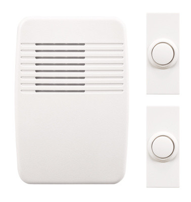 Wireless Plug-In Chime Kit, 2 Pushbuttons - Doorbells And Chimes - by ...