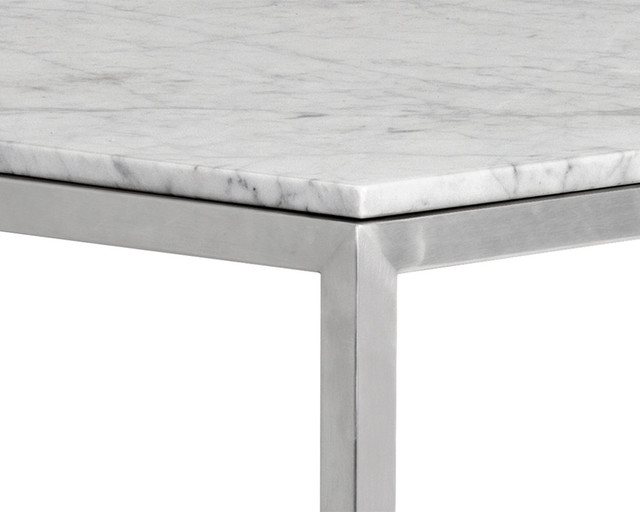 Abel Counter Table, Ss, White Marble - Contemporary - Indoor Pub And ...