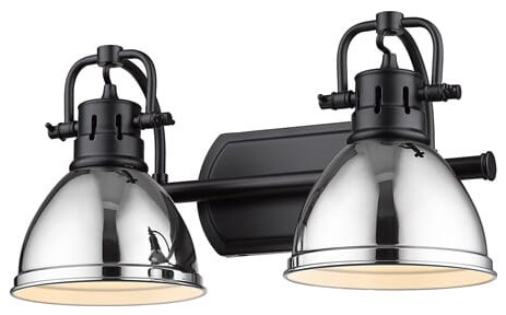 Golden Duncan 2-Light Bathroom Vanity Light in Matte Black ...